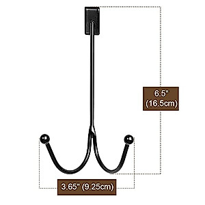 Over The Door Hooks – 4pc Set, Durable Twin Hooks Organizer for for Entryway, Hallway, Living Room, Bath Room and Kitchen - Make tidying up Quick and Easy (4 Pieces, White)