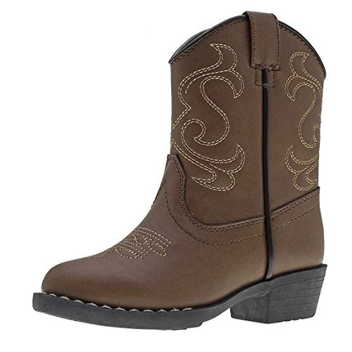 Canyon Trails Kids' Lil Cowboy Pointed Toe Classic Western Boots (Toddler/Little Kid (6 US Toddler, Brown)