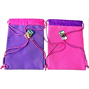 Set of 2 Disney Moana 10" X 14" Drawstring Backpack Heavy Duty Nylon Tote Bag Color