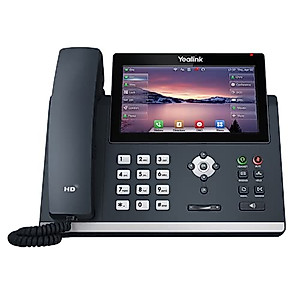 Yealink T48U IP Phone, 16 Lines. 7-Inch Color Touch Screen Display. Dual USB 2.0, Dual-Port Gigabit Ethernet, 802.3af PoE, Power Adapter Not Included (SIP-T48U)