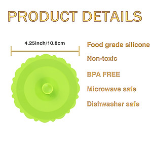 Silicone Cup Lids, Anti-dust Splatter Cover Heat Resistant Silicone Suction Lids for Glass Cups, Tea Cups, Drink Cup, Hot Cup, BPA Free - 6 Pack (Mix)