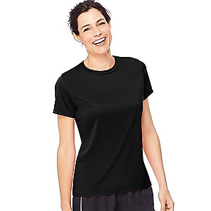 Hanes Women's UV Protection Cool Performance T-Shirt, Blk, Medium