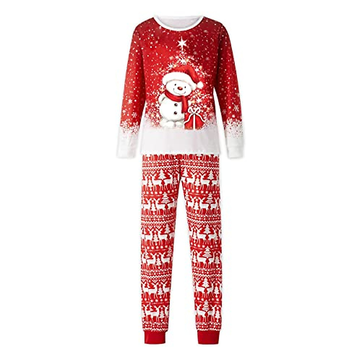 LWXQWDS Christmas Family Pajamas Matching Sets Xmas Matching Pjs for Adults Kids Holiday Home Xmas Family Sleepwear Set (Q 03， Women， Large)