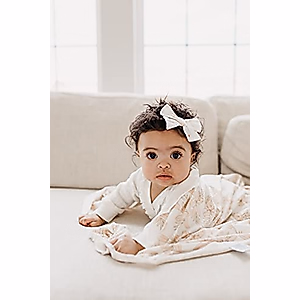 Large Premium Knit Baby Swaddle Receiving Blanket "Kiana" by Copper Pearl