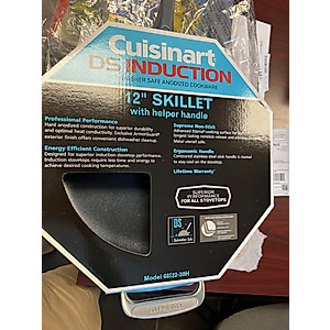 Cuisinart DS Induction 12 ' Skillet with helper handle, GREY