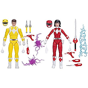 Hasbro Power Rangers Lightning Collection Mighty Morphin Yellow Ranger & Red Ranger ''Swap'' Jason & Trini Boom Comics 2-Pack 6-Inch Action Figures, (F6887)