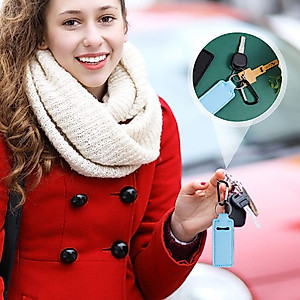 Pengxiaomei 3 Pcs Chapsticks Holder Keychain Stocking Stuffers for Women Lip Balm Holder Chapsticks Keychain Holder for Lipstick (Pink, Blue, Black)