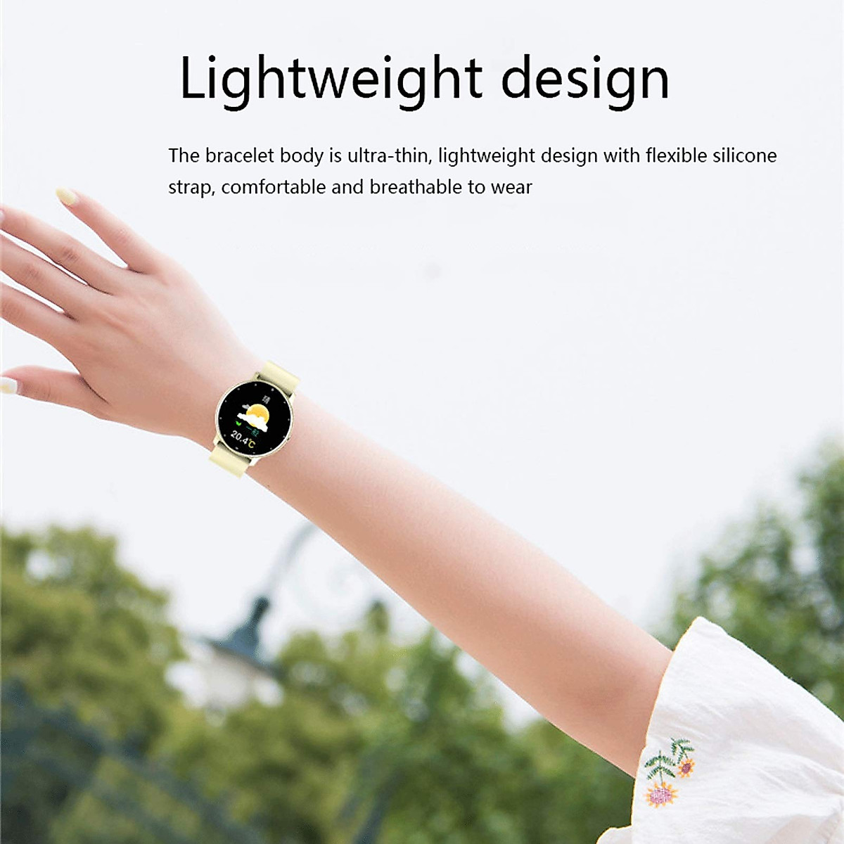 IVOBUY Men's and Women's Smart Watch ZL02 Fitness Tracker Compatible with Android and iOS Systems (Color : Black)