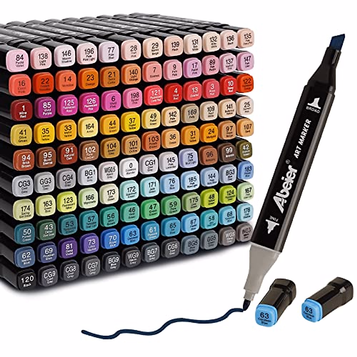 120 Colors Alcohol Markers Set for Art, Drawing & Coloring