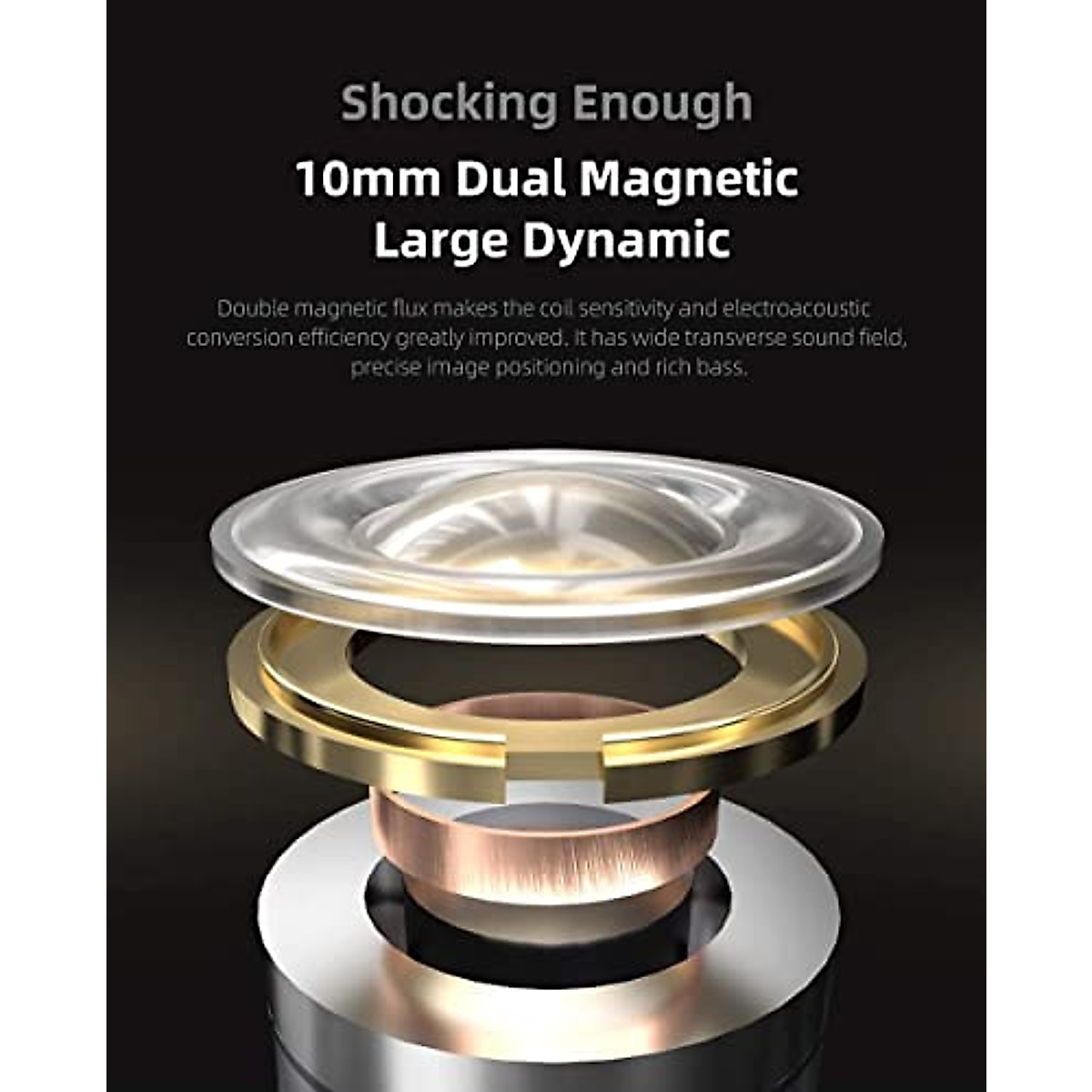 CCA C10 Pro in Ear Monitor,HiFi 1DD 4BA Hybrid Five Drivers in-Ear Earphone,Aluminum Alloy Shell+Resin Cavity Wired Earbuds with 0.75mm CPin Gold Plated Detachable Cable (No Mic, C10pro Black)