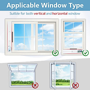Portable Air Conditioner Window Kit for 5.1" Exhaust Hose, Window Seal Plates with Coupler and Bird Guard for Sliding Window, Adjustable Length From 16.9-47 inches Universal AC Vent Kit for AC Unit