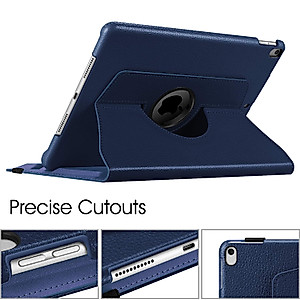 Fintie Rotating Case for iPad Air (3rd Gen) 10.5" 2019 / iPad Pro 10.5" 2017 with Built-in Pencil Holder - 360 Degree Rotating Stand Protective Cover, Auto Sleep/Wake (Navy)
