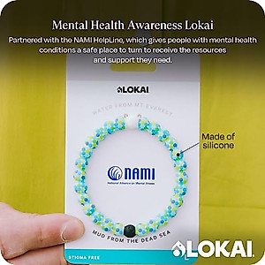 Lokai Silicone Beaded Bracelet for Stigma-Free Mental Health Awareness - Dots Style (Large, 7 Inch Circumference) - Jewelry Fashion Bracelet Slides-On for Comfortable Fit for Men, Women & Kids