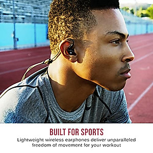 MEE audio M6 X6 Sweatproof Sports Bluetooth Wireless in-Ear Earphones with Headset and Earhooks for Running, Gym, and Workouts (Latest Version with aptX Low Latency)