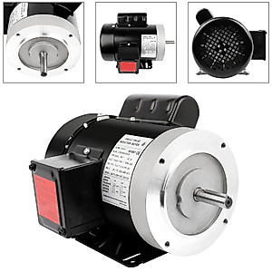 1 HP Electric Motor General Purpose Single Phase Motor 3450 RPM 115/230V 11.2/5.6A 56C Frame TEFC CW/CCW