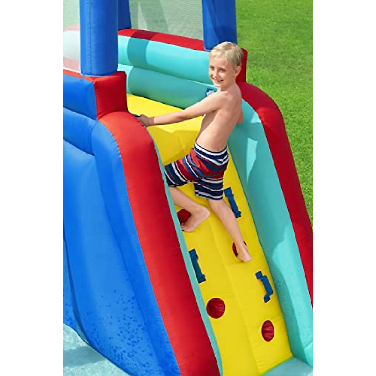 Bestway H2OGO! Waterfall Waves Mega Water Park | Inflatable Slide and Pool Fits Up to 6 Children