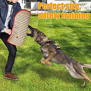 Dog Bite Training Set - Dog Bite Sleeve, Dog Bite Pillow Tug Toy, Dog Training Stick - Professional Training Equipment for Training, Biting, Interactive, Fetch, K9, Puppy (Transverse Stripe)