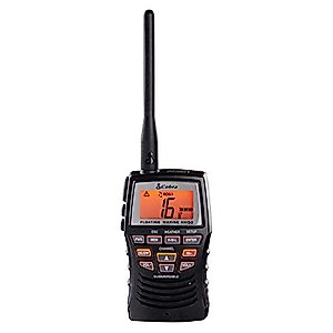 Cobra Marine Radio - MR HH150 FLT - 3 Watt, Floating, Long Range, Handheld, VHF Radio, NOAA, International, Waterproof, Submersible, Weather Alerts, LCD Screen, Belt Clip