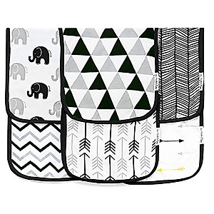 Burp Cloths for Baby Boy & Girl - Ultra Absorbent Burping Rags - Anti Shrink Unisex Burpy Clothes - Super Soft Jersey Cotton, Large 21"x10" - Thick for Newborn Cloth Diapers - 6 Pack