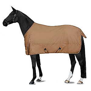 HORZE Glasgow Lightweight Waterproof Horse Turnout Blanket (100g Fill) - Cocoa Mocha - 75 in