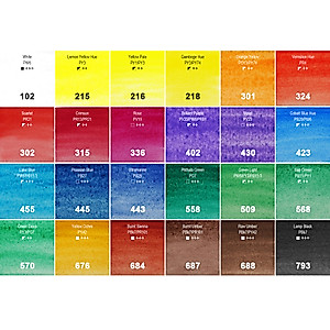 PHOENIX Watercolor Paint Set Tubes 24 x 12ml / 0.4 Fl Oz Non-toxic Water Color Paints Great Value Painting Art Supplies for Adults, Artists & Beginners