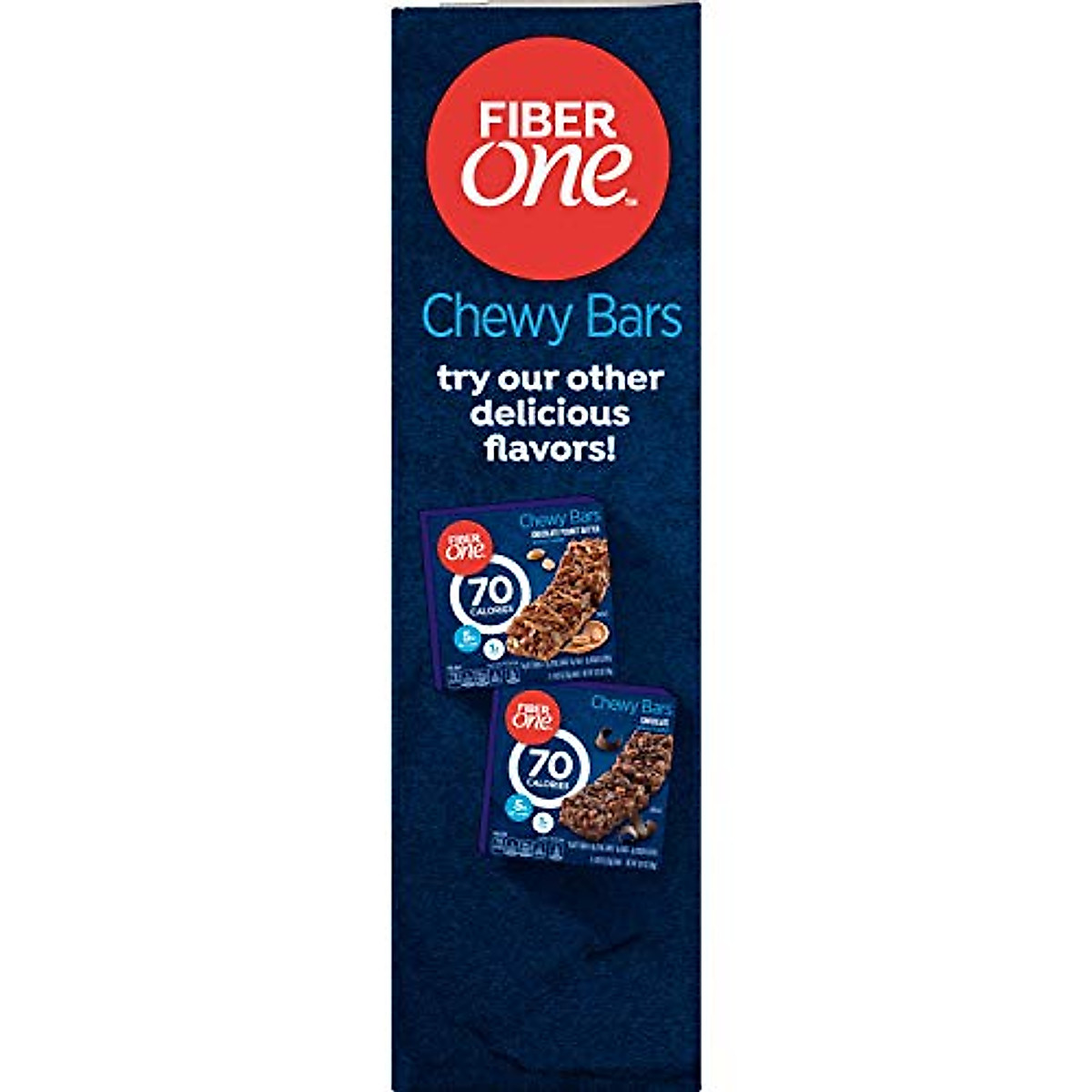 Fiber One 70 Calorie Chewy Snack Bars, Chocolate Caramel and Pretzel, 5 ct