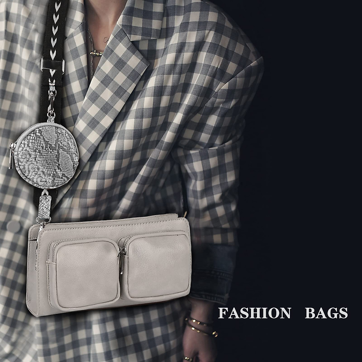 Small Crossbody Bag Leather Shoulder Bag for Women Stylish Designer Purses Retro Wallet Handbags with Coin Purse