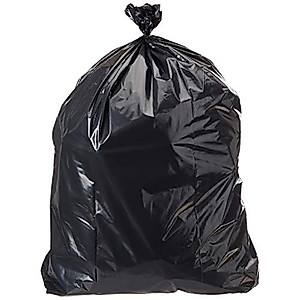 AmazonCommercial 23 Gallon Trash Bags, Garbage Bags, 1.1 MIL, Unscented, Black, 150 Count