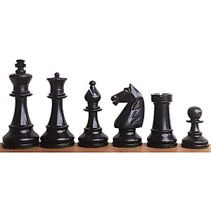 French Grandmaster's Staunton Chess Pieces Only Set- Antiqued Boxwood- 4.1" King