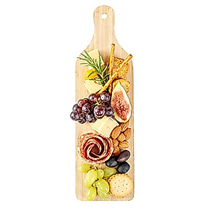 Restaurantware Nature Tek Bamboo Disposable Cheese/Charcuterie Board - 11 3/4" x 3 1/2" - 2 count box