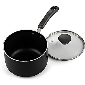 Cook N Home Nonstick Saucepan, 2 quart, Black