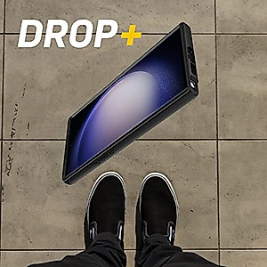 OtterBox Galaxy S23 Ultra Symmetry Series Case - BLACK, ultra-sleek, wireless charging compatible, raised edges protect camera & screen