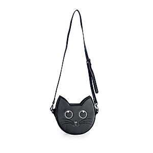 Lost Queen Women's Wendigo Shoulder Bag Cute Black Cat Bat Crossbody Purse