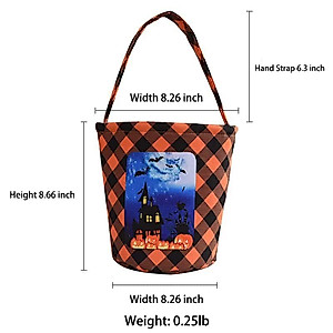 Halloween Trick or Treat Bags Halloween Candy Buckets Fabric Tote Gift Bags for Halloween Parties
