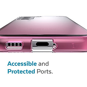 Speck Products Presidio Perfect Clear Ombre Samsung Galaxy S22 Case, Clear/Vintage Rose Fade