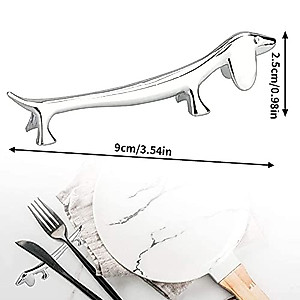 shyness 6 Pcs Chopsticks Rest Little Dog Chopsticks Holder Dachshund fork Stand Spoon Holder Tool