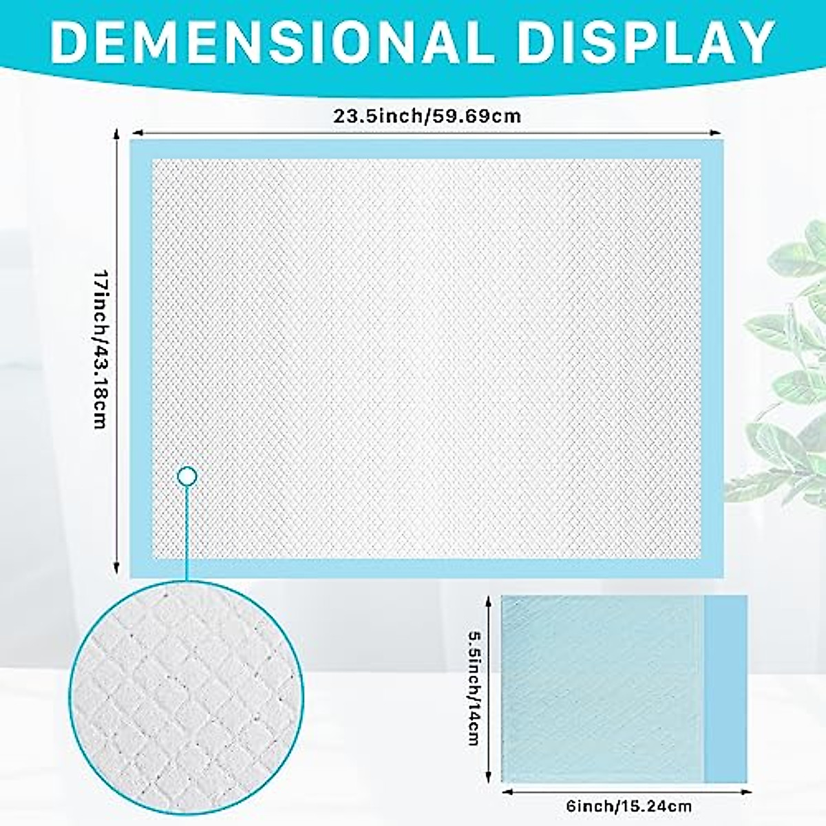 Tivcck Disposable Changing Pads,17 x 24 inch Baby Disposable Underpads,Ultra Absorbent Disposable Bed Pads,Disposable Diaper Changing Pads,Leak-Proof Breathable Underpads,Waterproof Pets Dogs Pee Pads