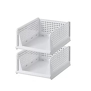 Closet organizers and storage Clothes Storage Bins, closet organizer stackable storage drawers for Office Bedroom Laundry Toys Organization (2 Pack)