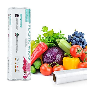 Atersala Plastic Wrap Set,2 Rolls 12in*328ft Premium BPA-Free PE Cling Wrap For Home Kitchen Food/Fruit/Vegetable Fresh-Keeping Packaging