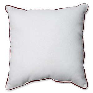 Pillow Perfect Embroidered Pink Flowers and Castle Print Throw Pillow