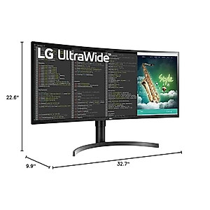 LG 35” VA HDR QHD UltraWide Curved Monitor, Black (35BN75C-B)