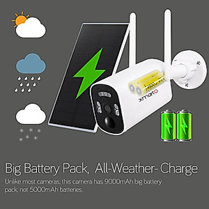 XMARTO WiFi 6 Long Range Wire-Free Solar Home Security Camera System Wireless, 4-Set 4MP QHD CCTV Camera Kit with 4K 10CH Expandable WiFi NVR and 1TB HDD Storage (Suitable for Indoors/Outdoors)