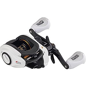 Abu Garcia Max Pro Low Profile Baitcast Reel, Size LP (1539730), 7 Stainless Steel Ball Bearings + 1 Roller Bearing, Synthetic Star Drag, Max of 15lb | 6.8kg, Left-Handed (Box)