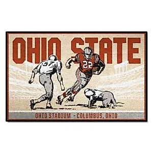 FANMATS 28102 Ohio State Buckeyes Starter Mat Accent Rug - 19in. x 30in. | Sports Fan Home Decor Rug and Tailgating Mat Ticket Stub Starter Mat