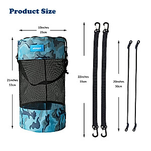 picoggo Boat Trash Bag Portable Outdoor Mesh Trash Can Reusable Leakproof for Boat, Kayak, Camping, Fishing, Sandbar or RV