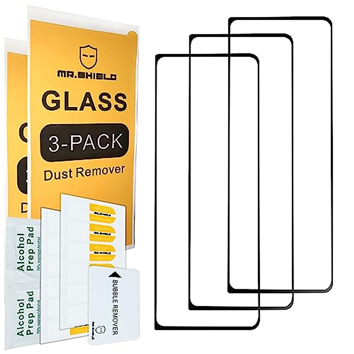 Mr.Shield [3-Pack] Screen Protector For Samsung Galaxy Z Fold 5 [Front Screen] [Full Cover] [Tempered Glass] [Japan Glass with 9H Hardness] Screen Protector with Lifetime Replacement