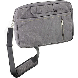 Navitech Grey Sleek Water Resistant Travel Bag - Compatible with Dell Alienware m17 R5 AMD 17.3" Gaming Laptop