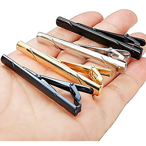 Erioctry Mens Stainless Steel Tie Clips Minimalist Necktie Tie Bar Clasp Clip Clamp Pins Best Gift For Men Business Party Wedding Best Gift and Daily Life