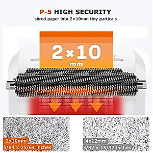 Bonsaii Evershred Pro 6-8 Sheets Super Micro-Cut Paper Shredder, 60 Mins Non-Stop Running, P-5 High Security, Ultra-Quiet Home Office Shredder for Documents/Mails/CDs/Cards, 4.2 Gallons Pullout Bin