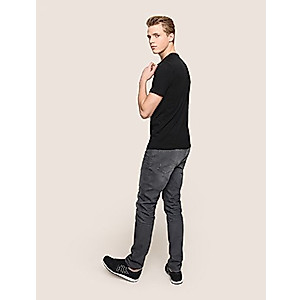 A|X ARMANI EXCHANGE mens Classic Crew Logo Tee T Shirt, Black, Small US